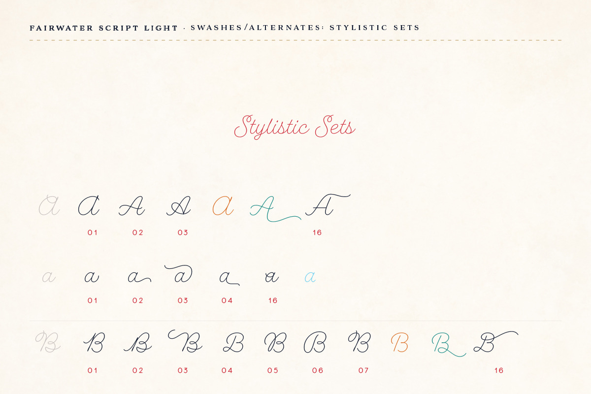 Fairwater Script Light, a Script Font by Laura Worthington