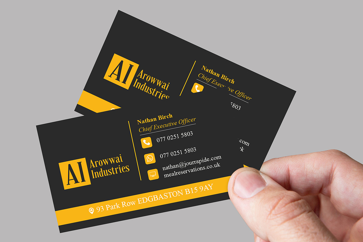 Minimal Professional Double-Sided Business Card PSD