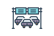 Interstate roadway color icon, an Icon by Creative priyanka