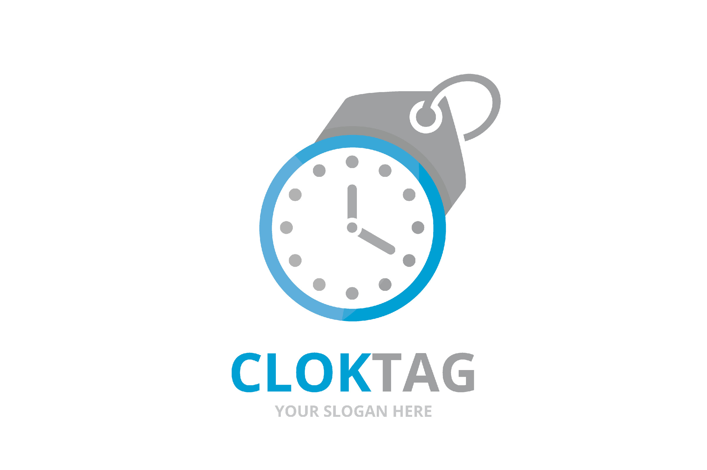 Vector clock and tag logo, a Branding & Logo Template by GraphiShop