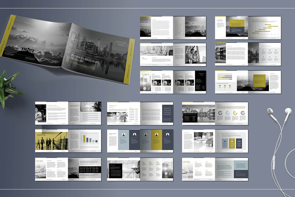Business Brochure InDesign Template, a Brochure Template by R-studio