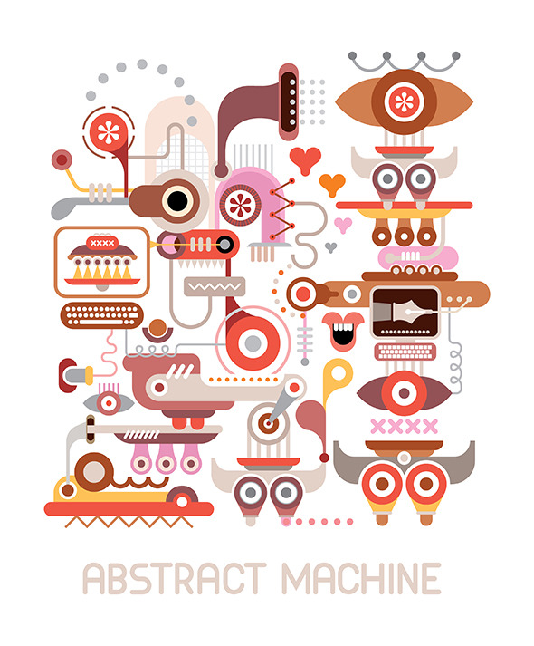 Abstract Machine vector illustration | Illustrations ~ Creative Market