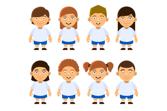 School Kids Set, an Object Graphic by in8finity