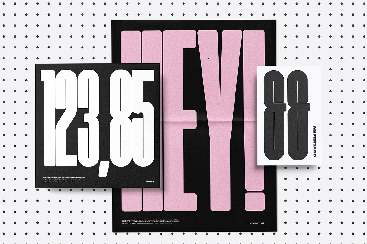 Poster Compressed, a Sans Serif Font by Arkitype | Creative Market