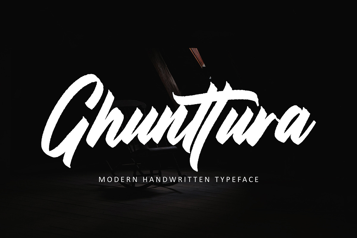 Ghunttura, a Script Font by pineungtype