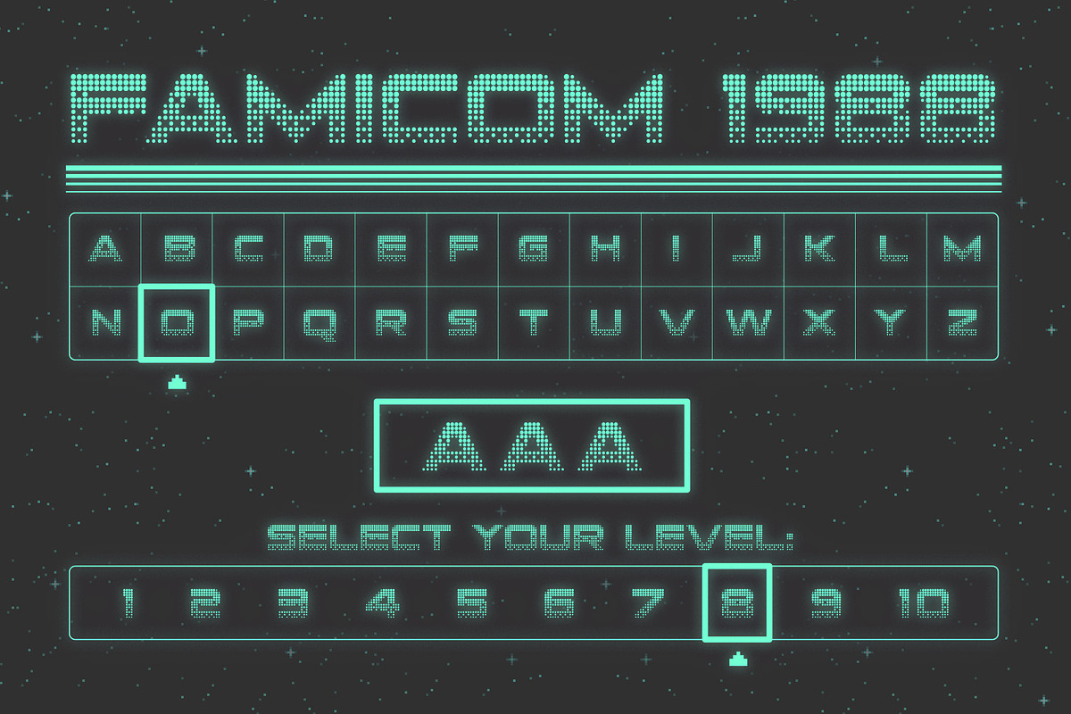 CRT-64 Dotted Font, a Font by Darumo Shop