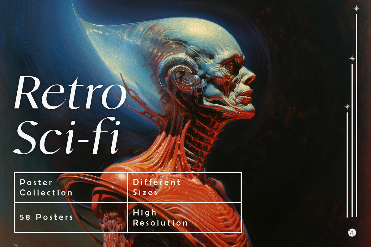 Retro Sci-fi Poster Collection, an Object Graphic by Freezerondigital