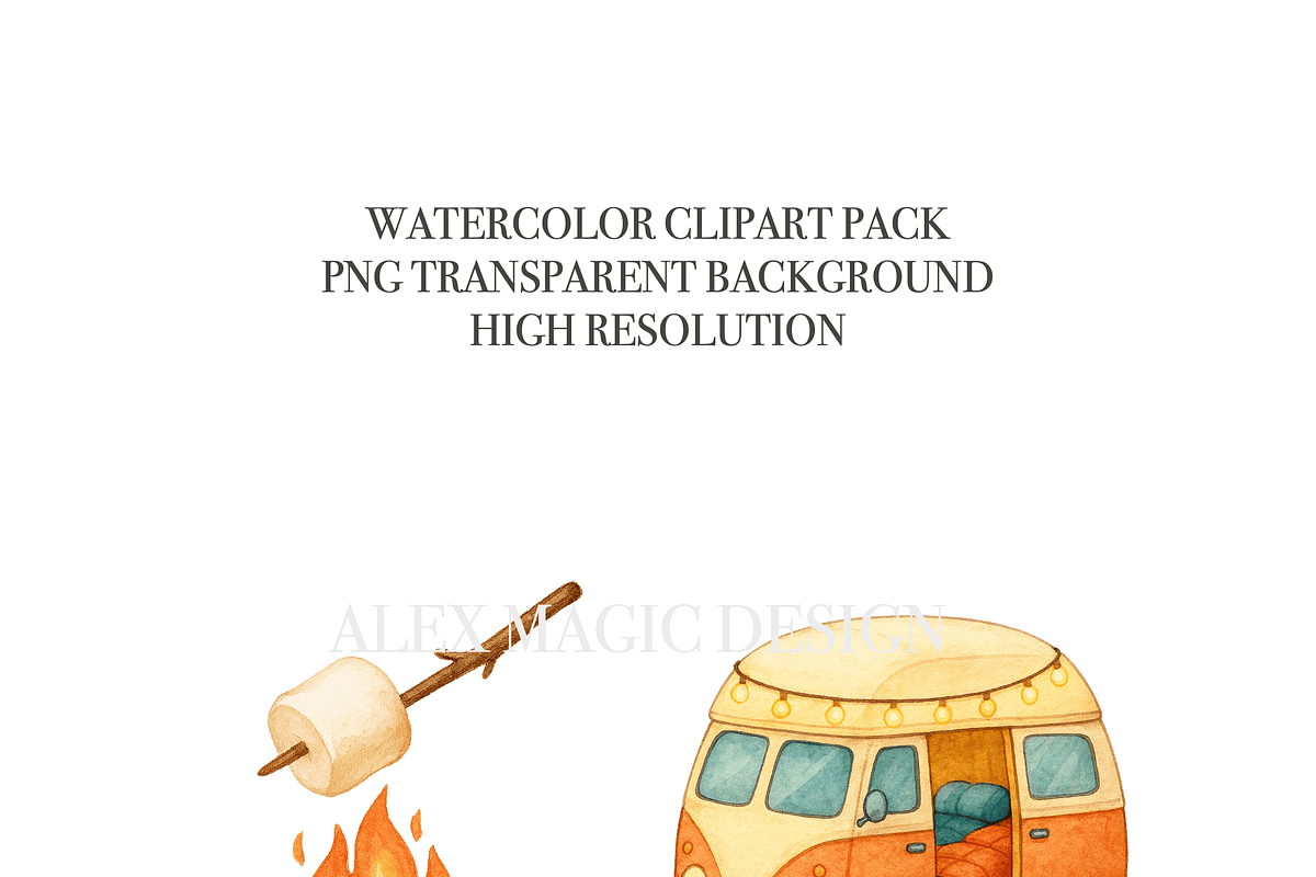 Camping Clipart Set
