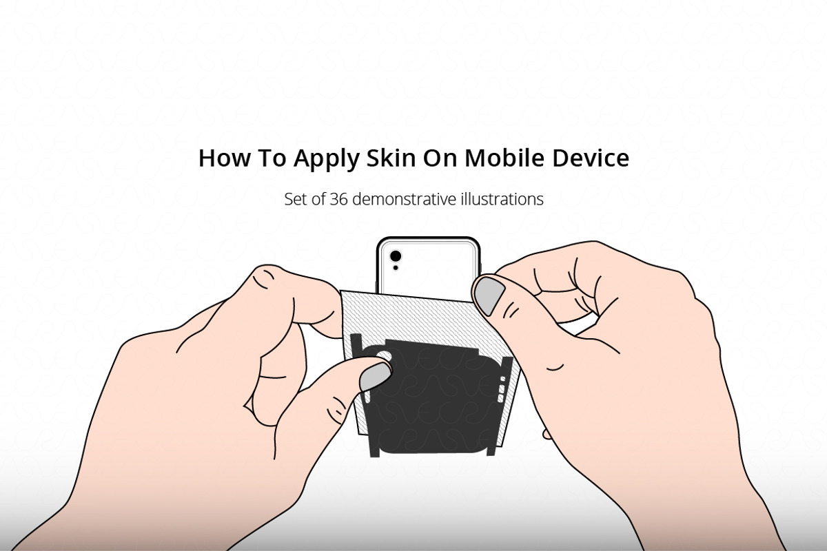 How to Apply Skin on Mobile Phone, an Illustration by VecRas