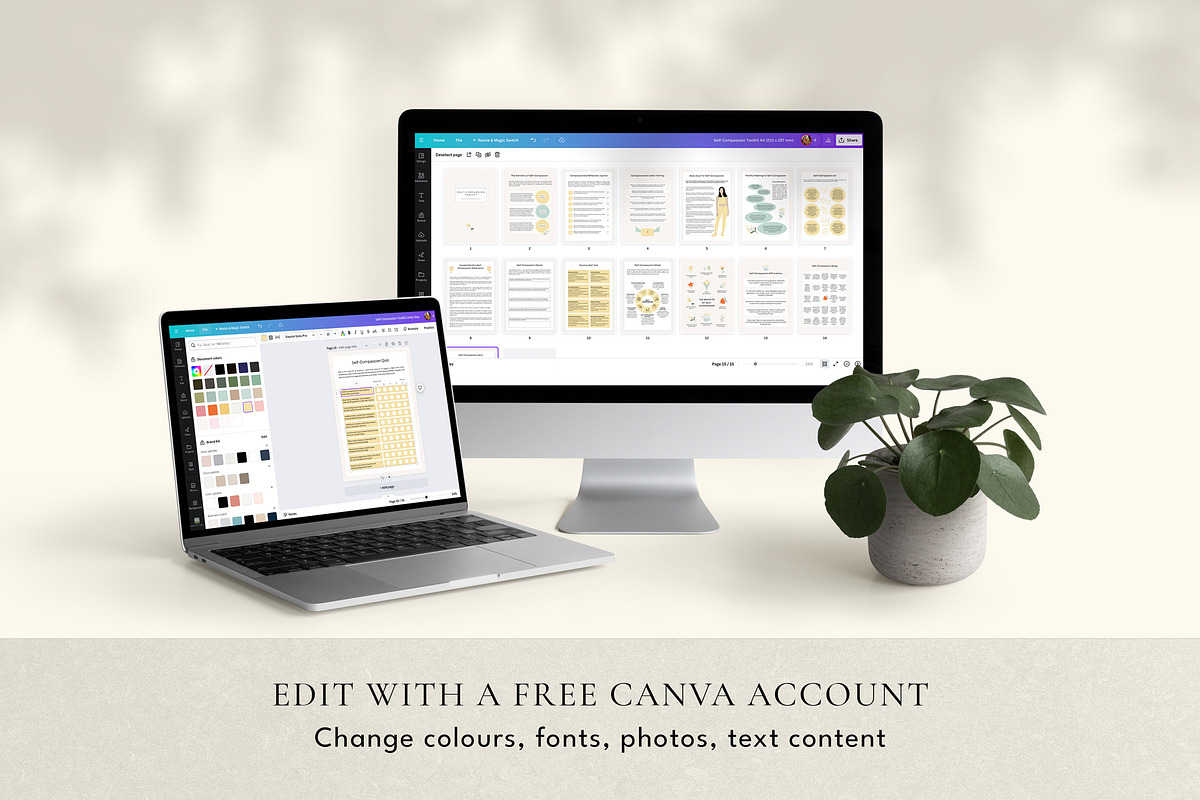 Self-Compassion Canva Templates