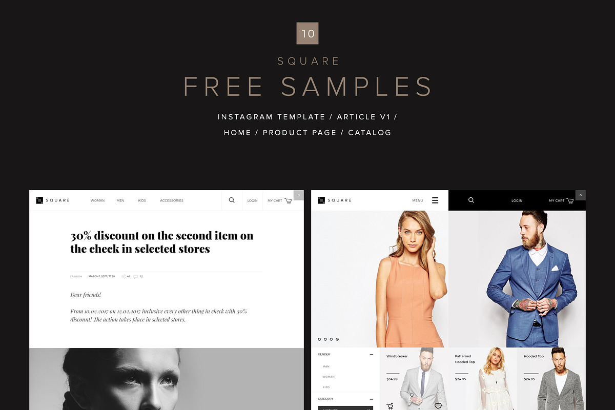 Square UI Kit, an UI Kit Template by method form