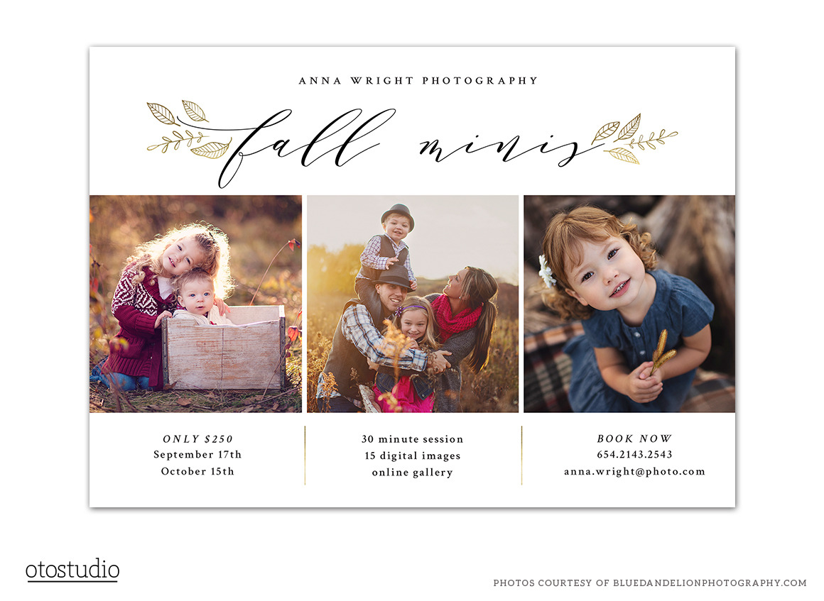 Fall mini session template | Flyer Templates ~ Creative Market