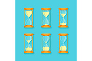 Transparent Sandglass Set. Vector | Graphic Objects ~ Creative Market