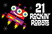 21 Rockin' Robots, a Technology Illustration by steckfigures