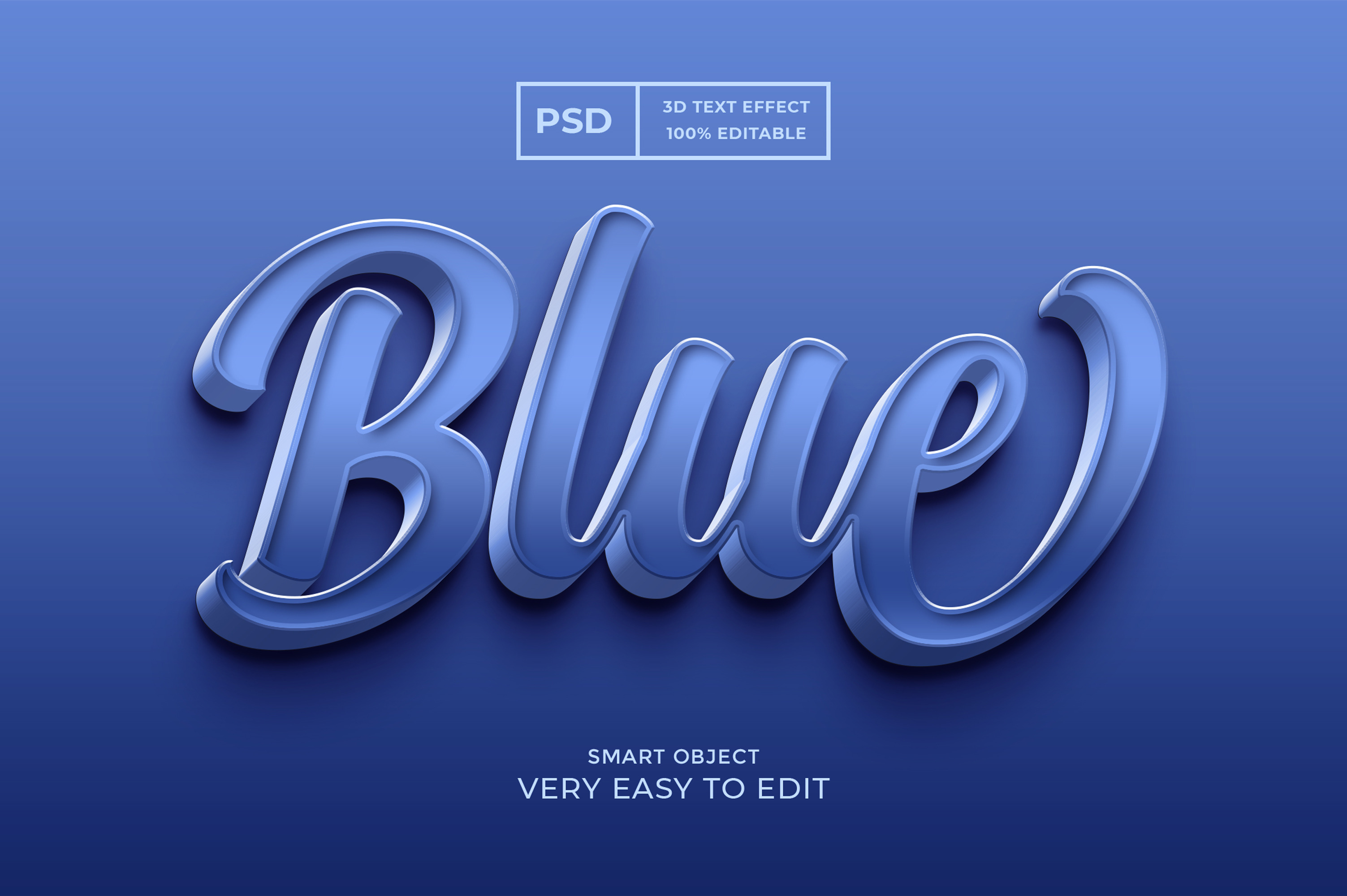 Blue 3d text style effect psd, a Layer Style Add-On by thedesignsource