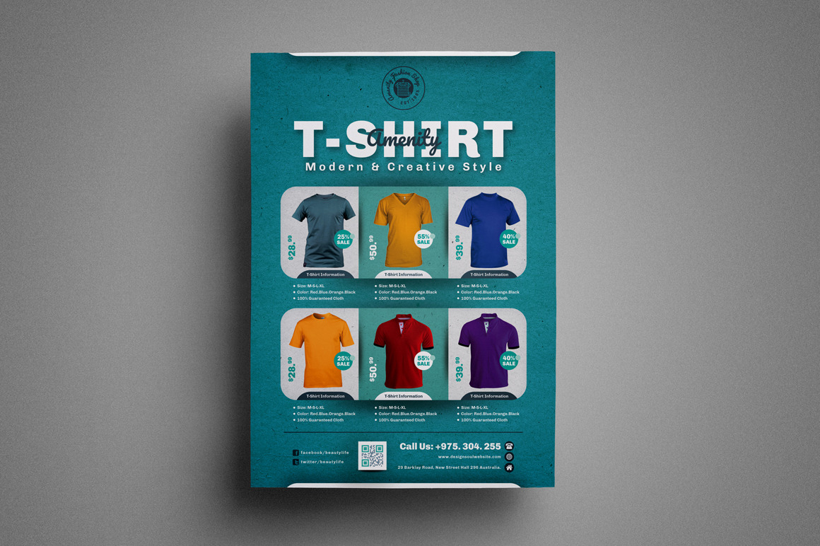 T-Shirt Flyer Templates, a Flyer Template by Designsoul14