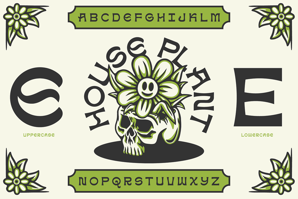House Plant Display Font, a Font by Brethrendesignco