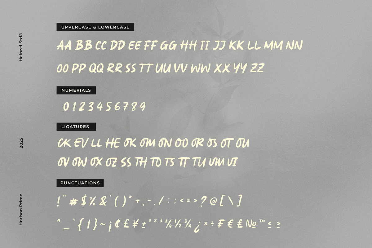 Horison Prime All Caps Handwritten
