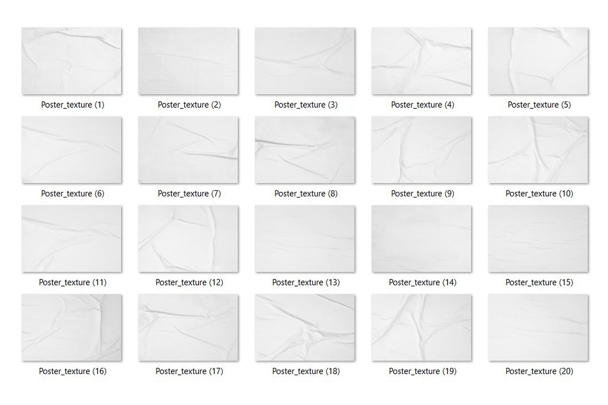 20 Glued Poster Paper Textures, a Texture Graphic by CCPreset
