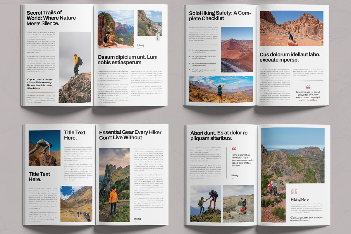 Hiking Travel Magazine Template