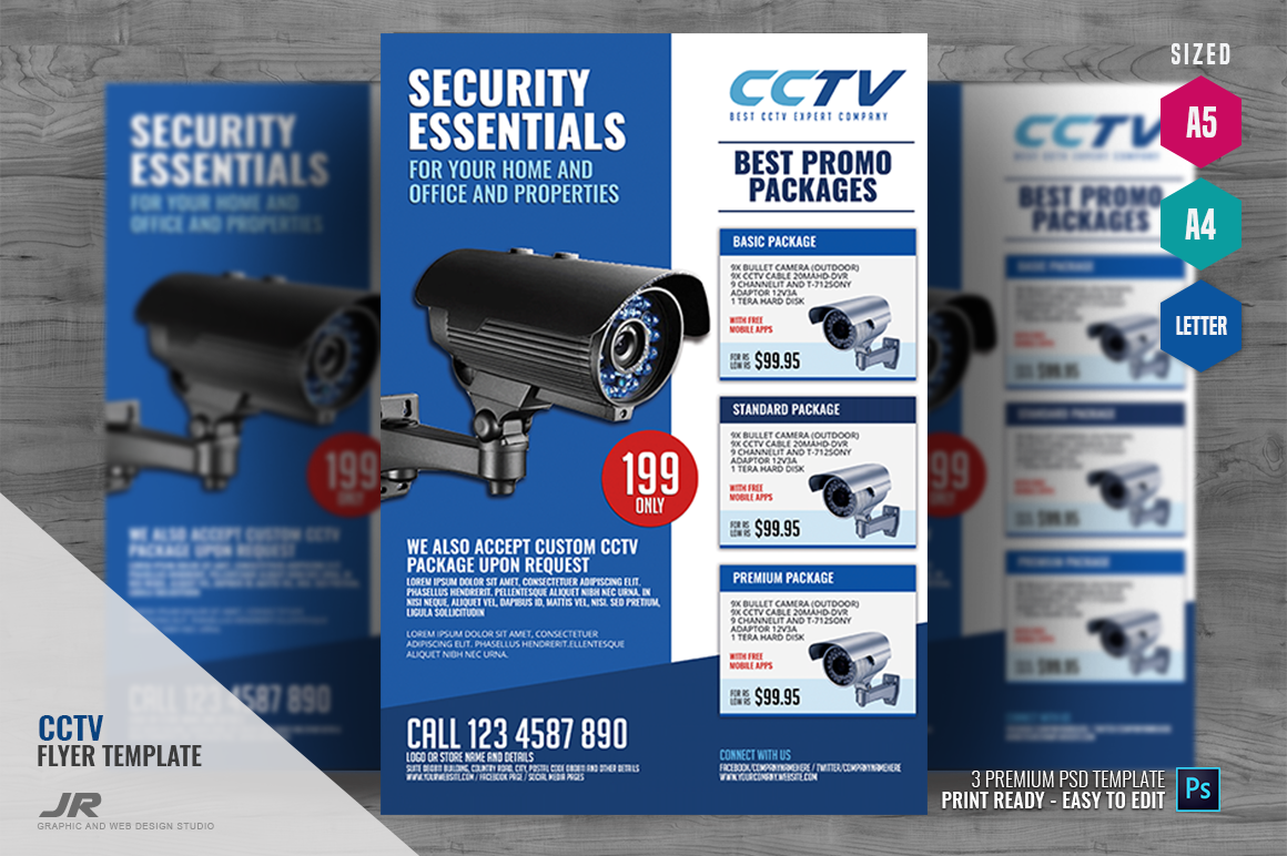 Surveillance CCTV System Flyer, a Flyer Template by PSDPixel