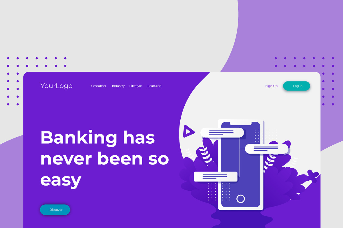 Bank - Banner & Landing Page, a Templates & Theme by inspirasign ...