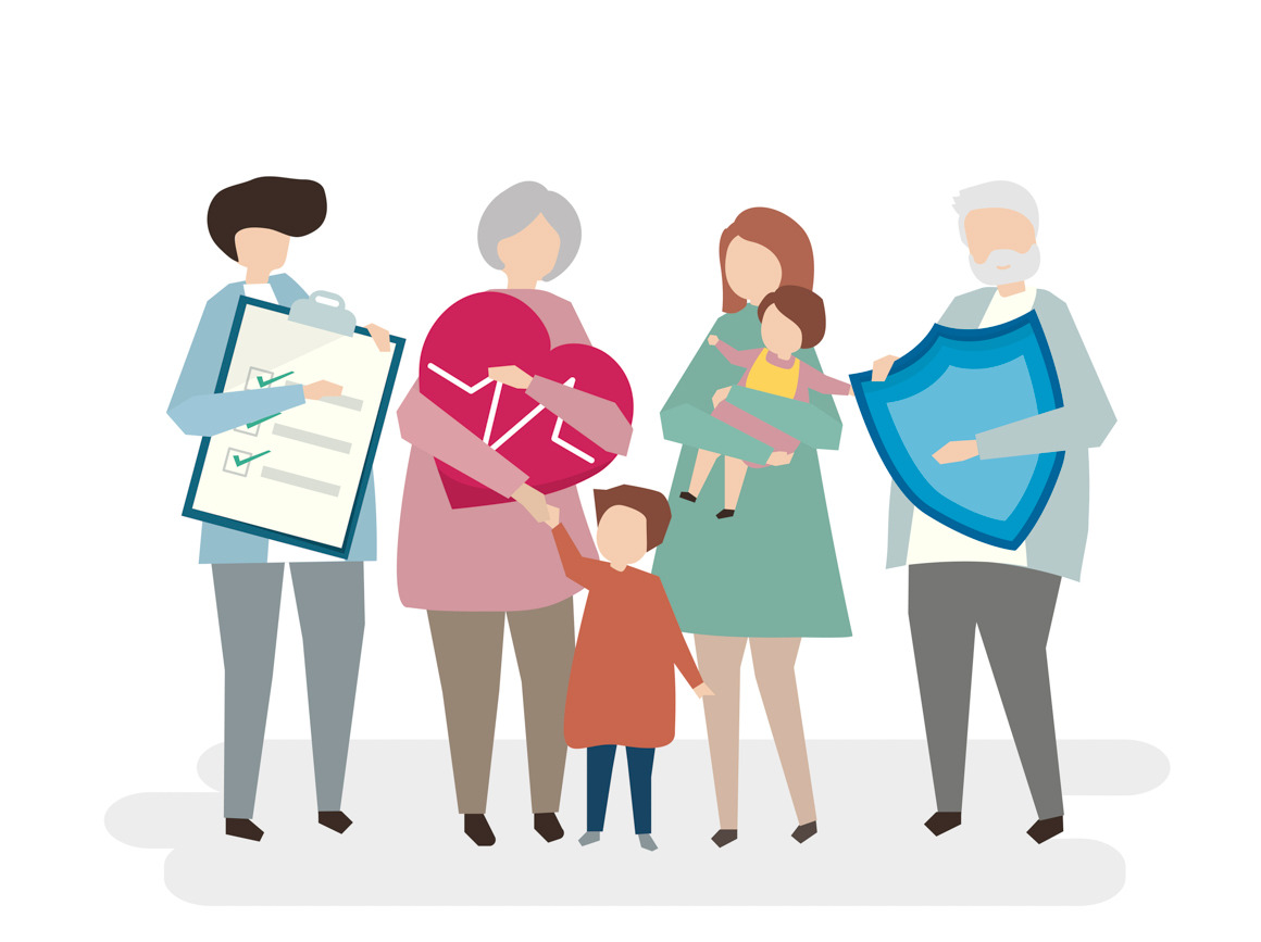 Illustration of family insurance, a Healthcare Illustration by rawpixel