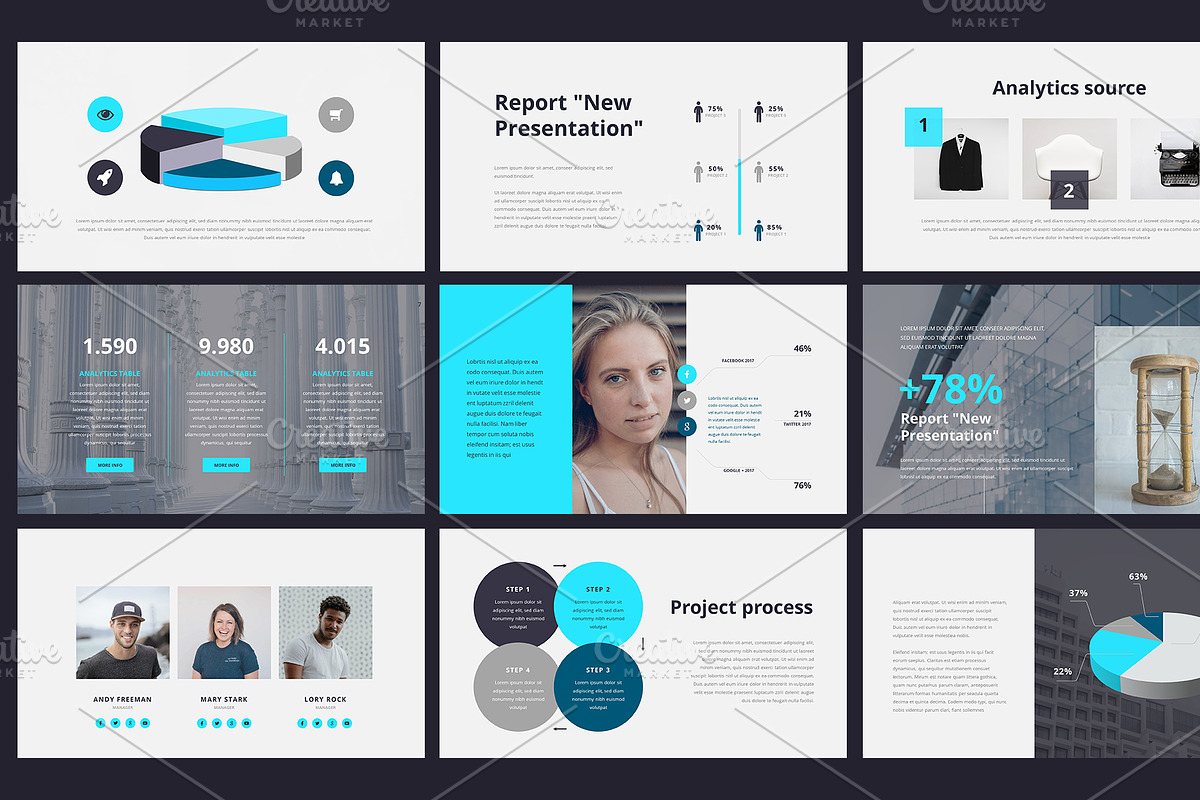 Insight - Intuitive PPTX Template, a Presentation Template by MotoCMS ...