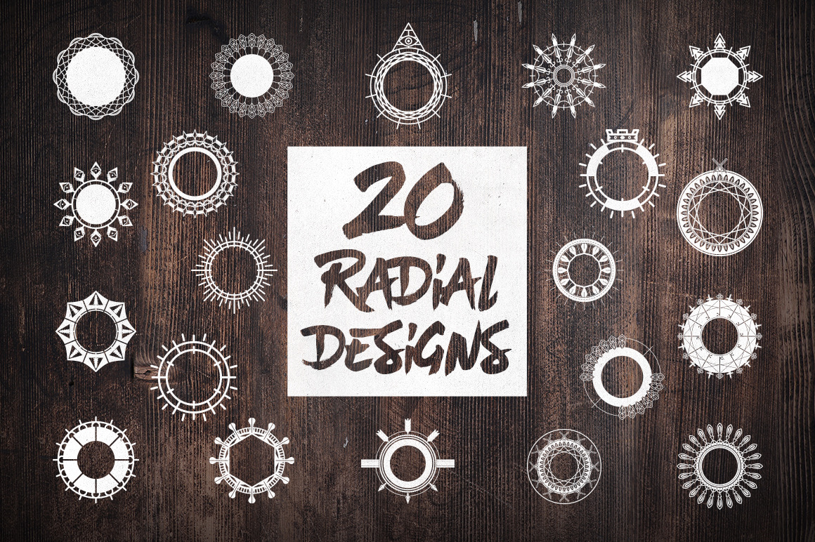 Radial Design Vectors, an Object Graphic by Jordan Burgen Design