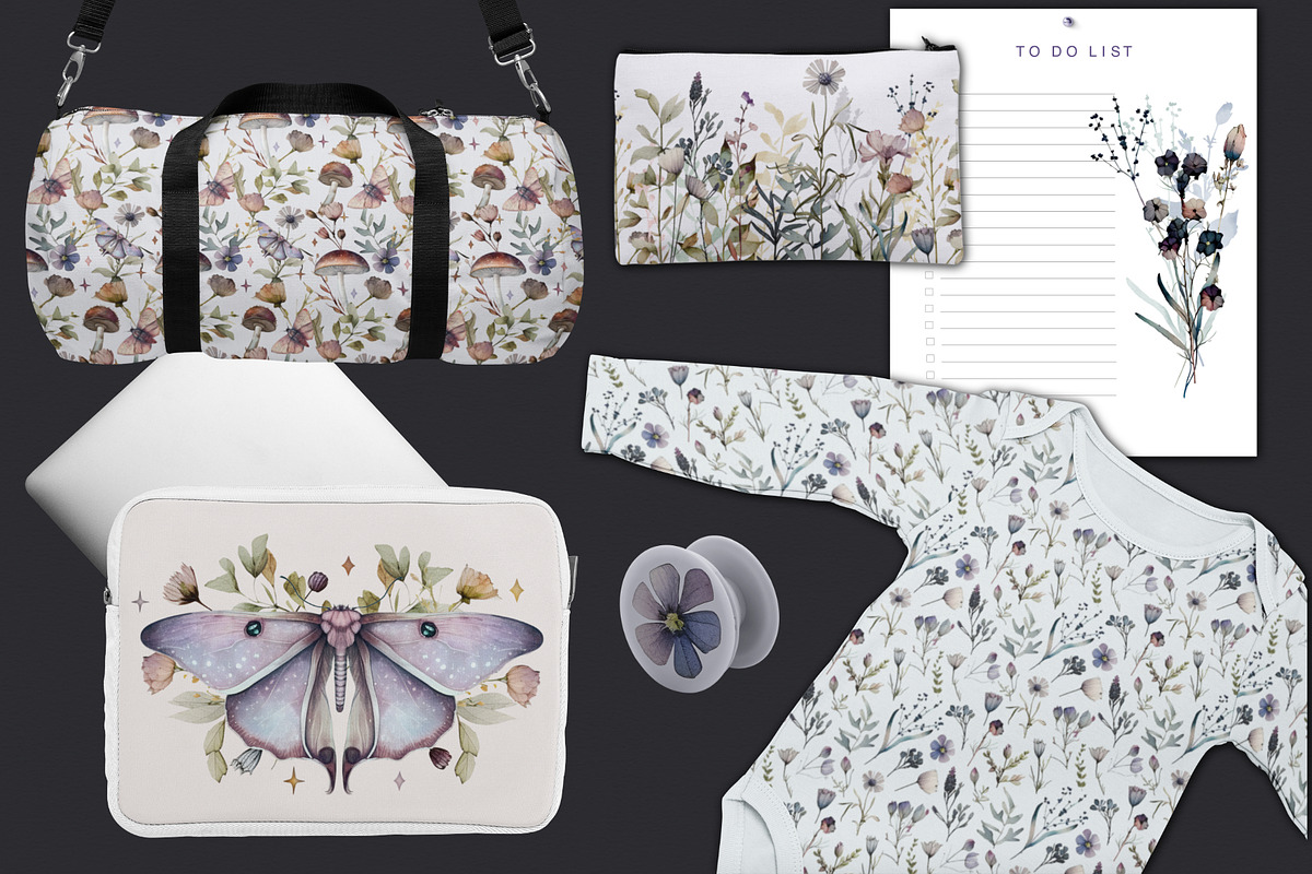 Magic botanical collection, a Decorative Illustration by marie dricot