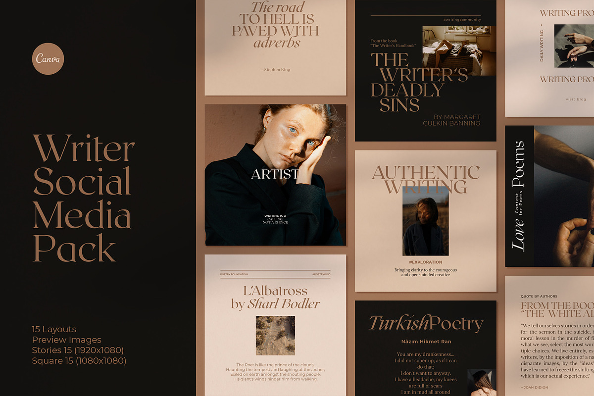 Instagram BUNDLE - Canva & PS, a Social Media Template by September 5th