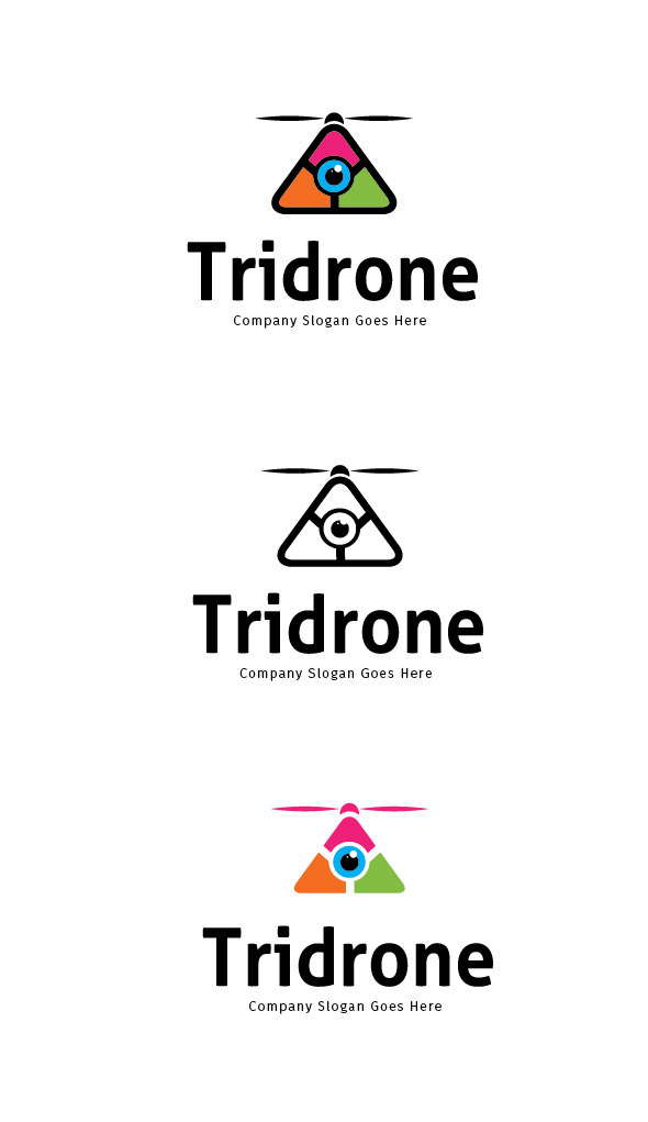Tridrone Logo, a Branding & Logo Template by Mariyana