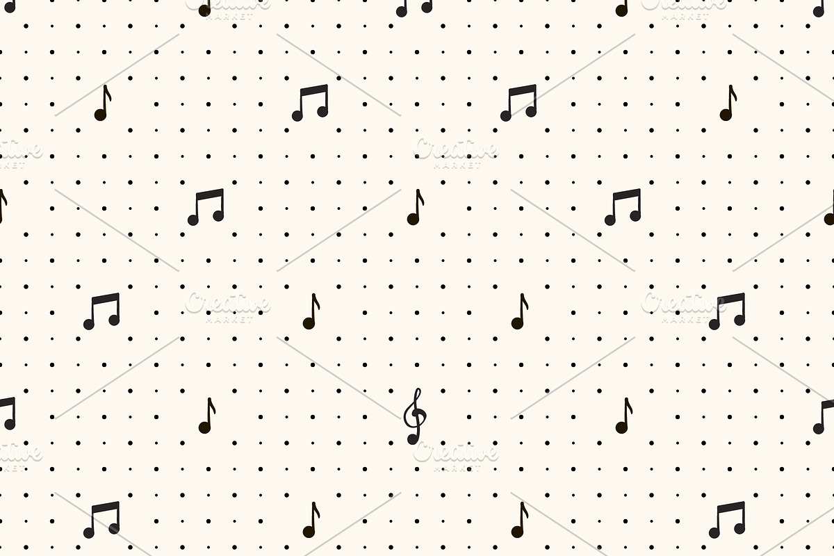 Set of 8 Music Seamless Patterns, a Pattern Graphic by Simple Patterns