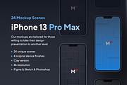 iPhone 13 Pro Max 24 Mockups Scenes