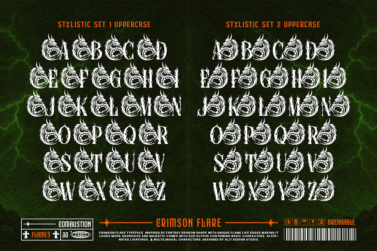 Crimson Flare Typeface, a Serif Font by alit design