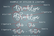 Brooklyn script font, a Script Font by fluffyartstudio