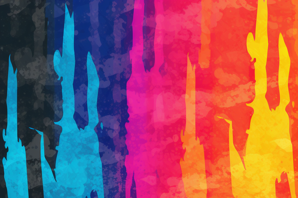 Rainbow Grunge Pattern