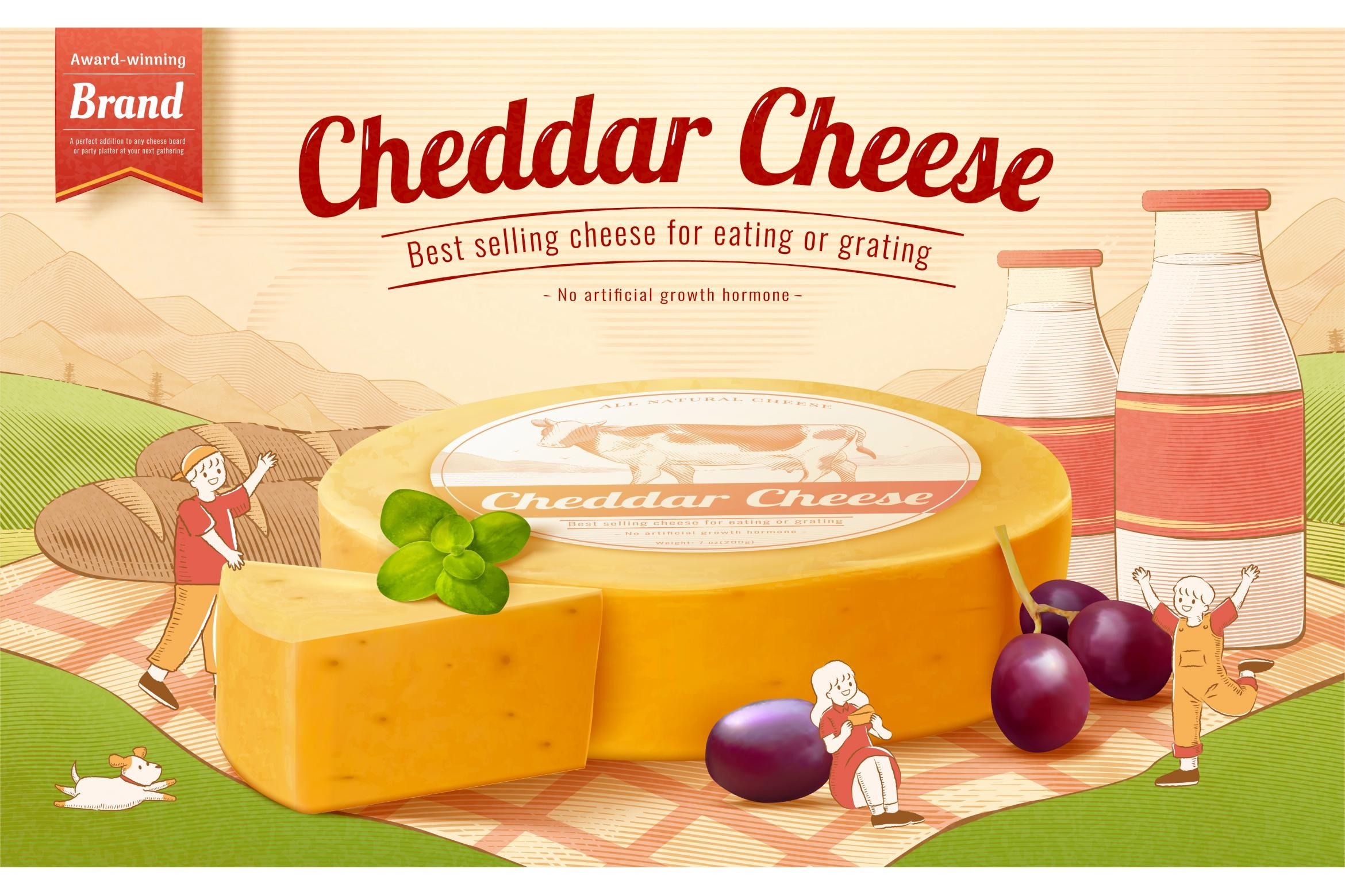Cute 3d cheddar cheese banner ad, a Flyer Template by TotallypicRF ...