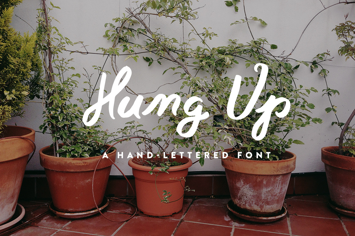 Hung Up - A Script Font, a Script Font by The Fresh Exchange