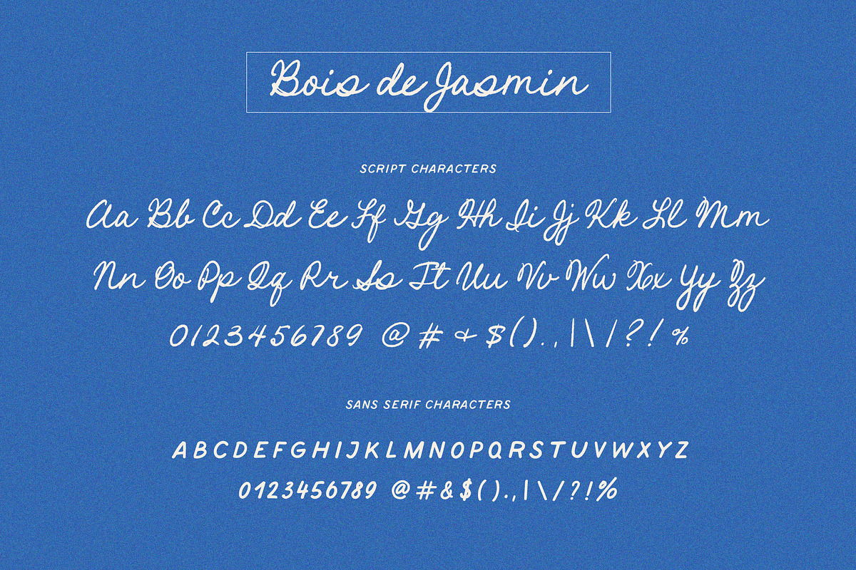 Bois de Jasmin Wedding Font Duo