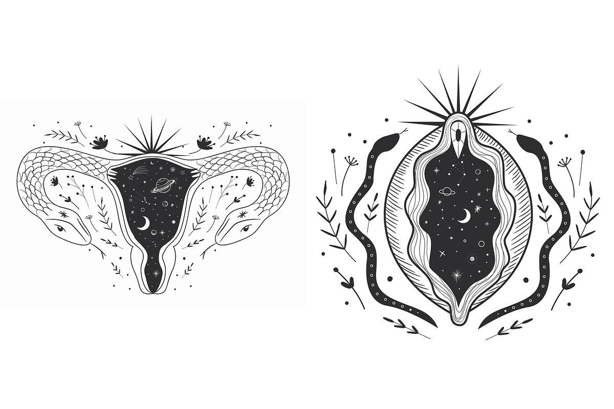 Female reproductive system. Vagina, a Healthcare Illustration by Chikovnaya