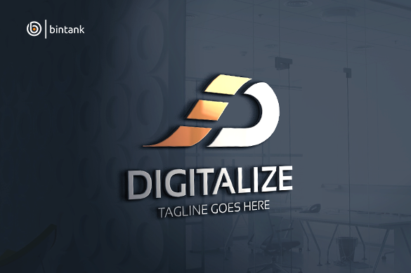Digitalize - Letter D Logo, a Branding & Logo Template by Bintank Studio