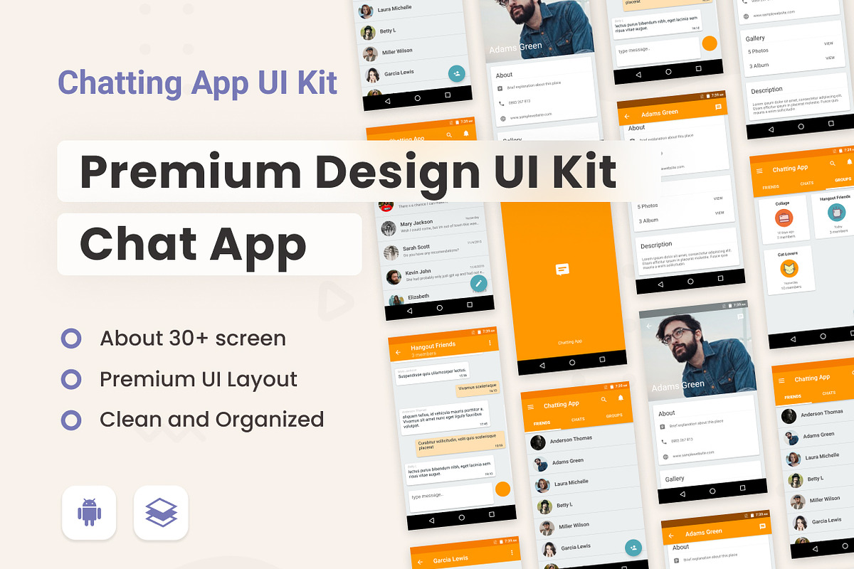 Chatting App - Android UI Template, an UI Kit Template by dream.space