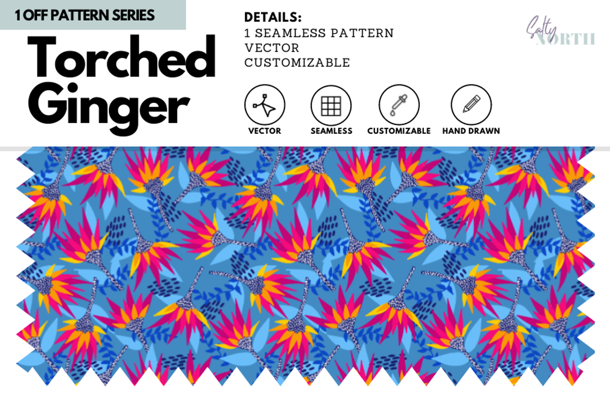 Torched Ginger Pattern, a Pattern Graphic by Salty North Studio ...