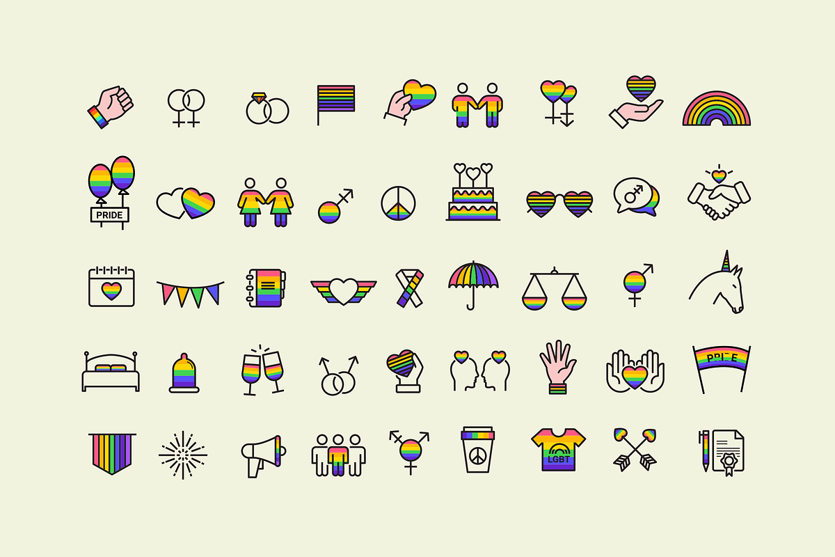 45 Pride & LGBTQI Icons, an Icon by Creative VIP