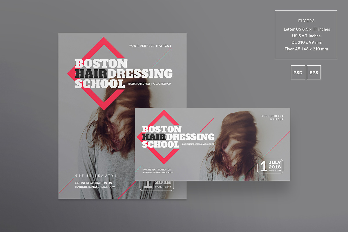 Mega Bundle | Hairdressing, a Poster Template by Amber Graphics
