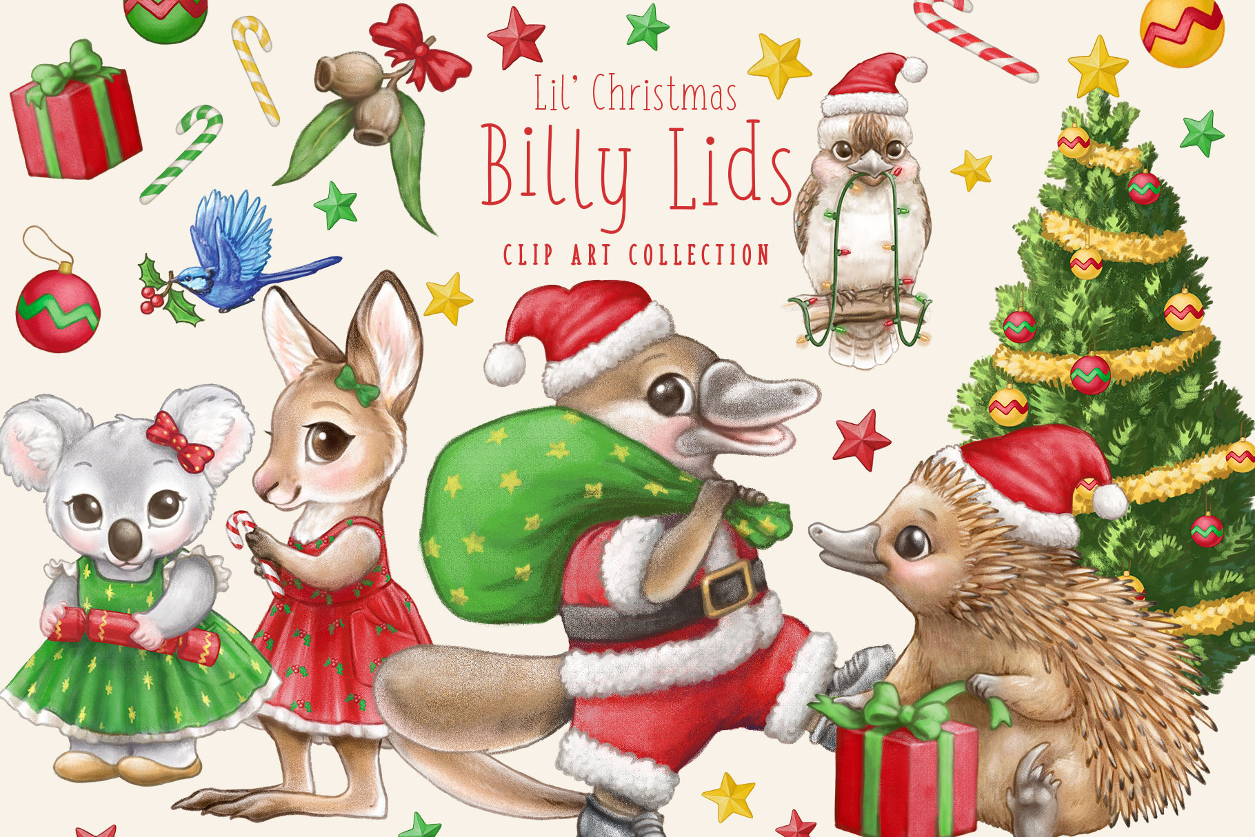 Australian Christmas Animal Clip Art, an Animal Illustration by Clip ...