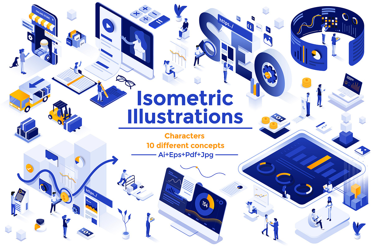 Modern isometric illustration, an Education Illustration by Creative ...