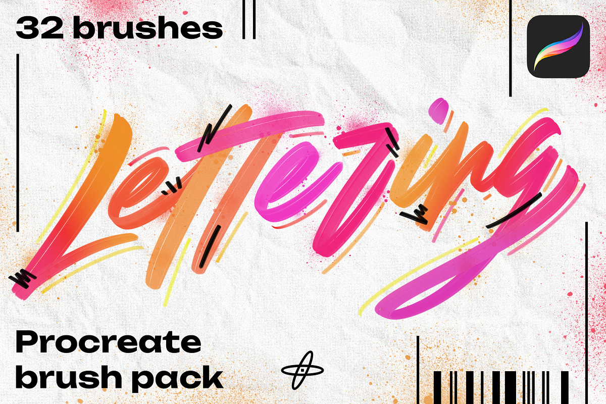 Lettering brush pack for Procreate