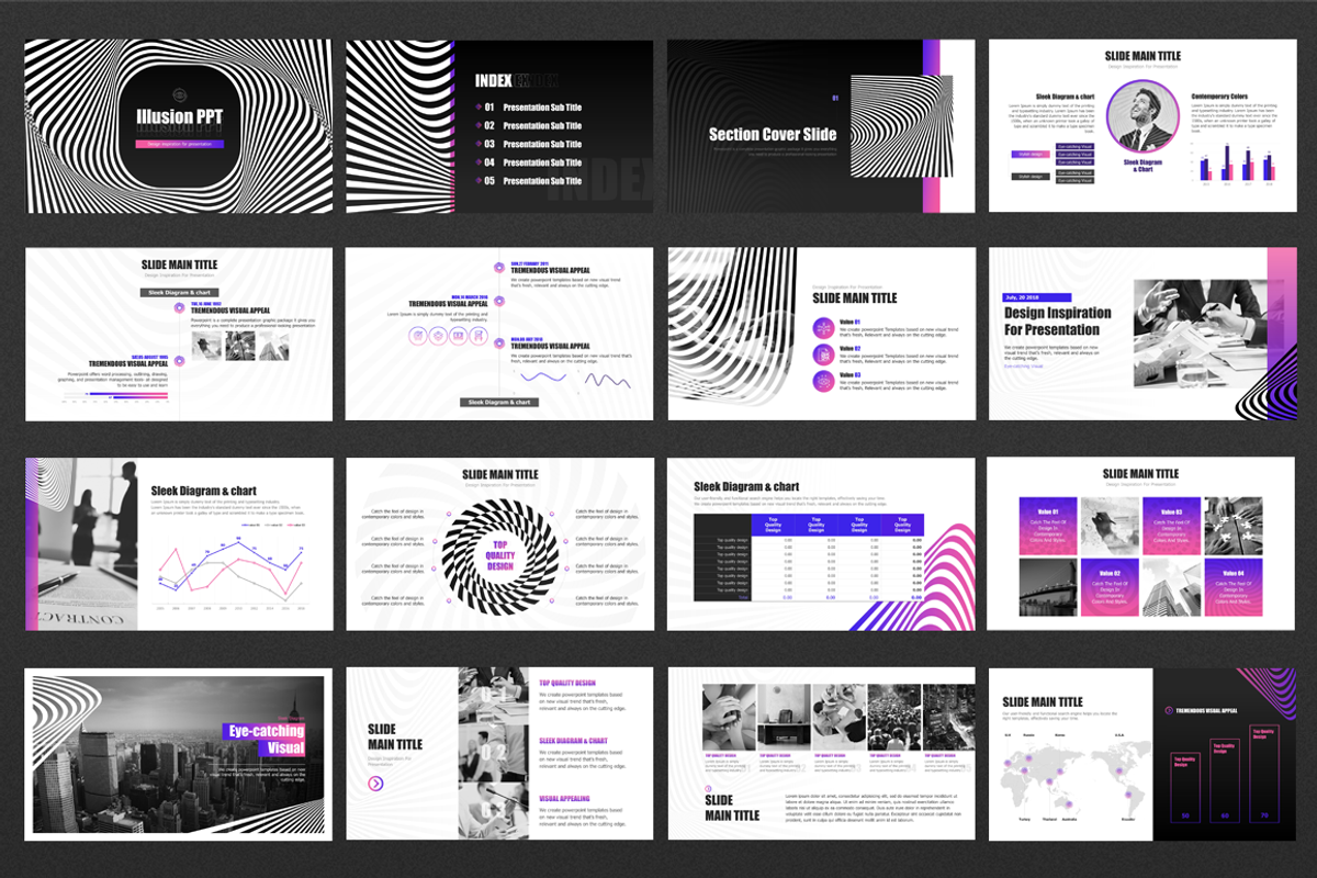Illusion PPT, a Presentation Template by Good Pello | Creative Market